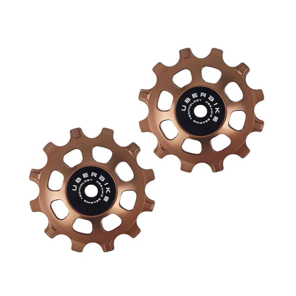 Jockey Wheel Set 12T - Ceramic Hybrid Bearing - Colour Options