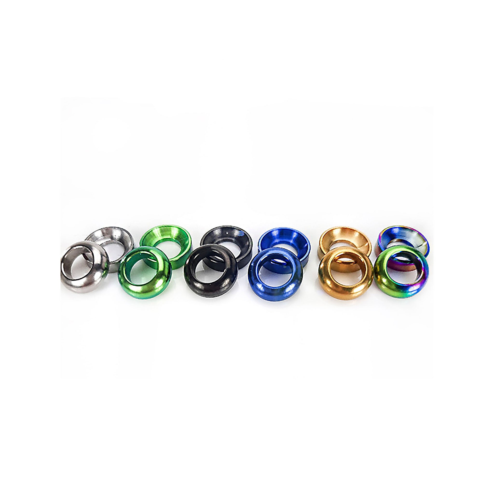 M6 Titanium Cup and Cone Brake Caliper Washer Kit - Anodised Colours